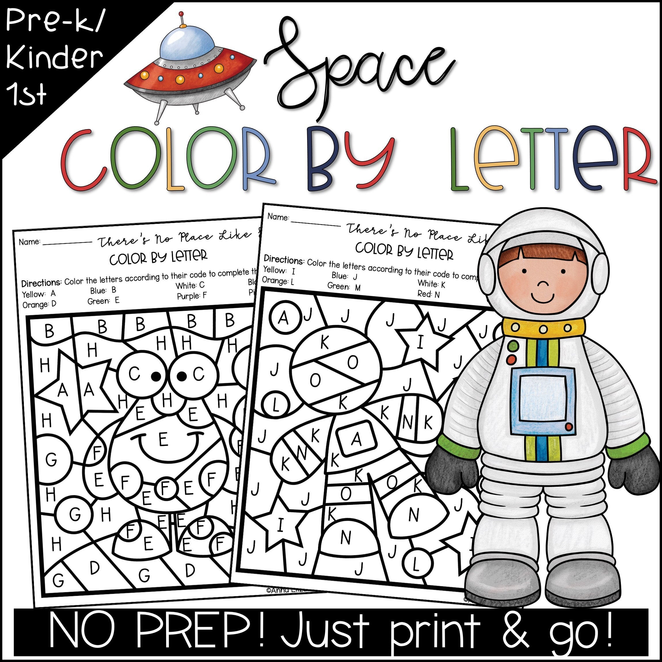 Color by Letter-outer Space, Color by Letter Coloring, Coloring Pages ...