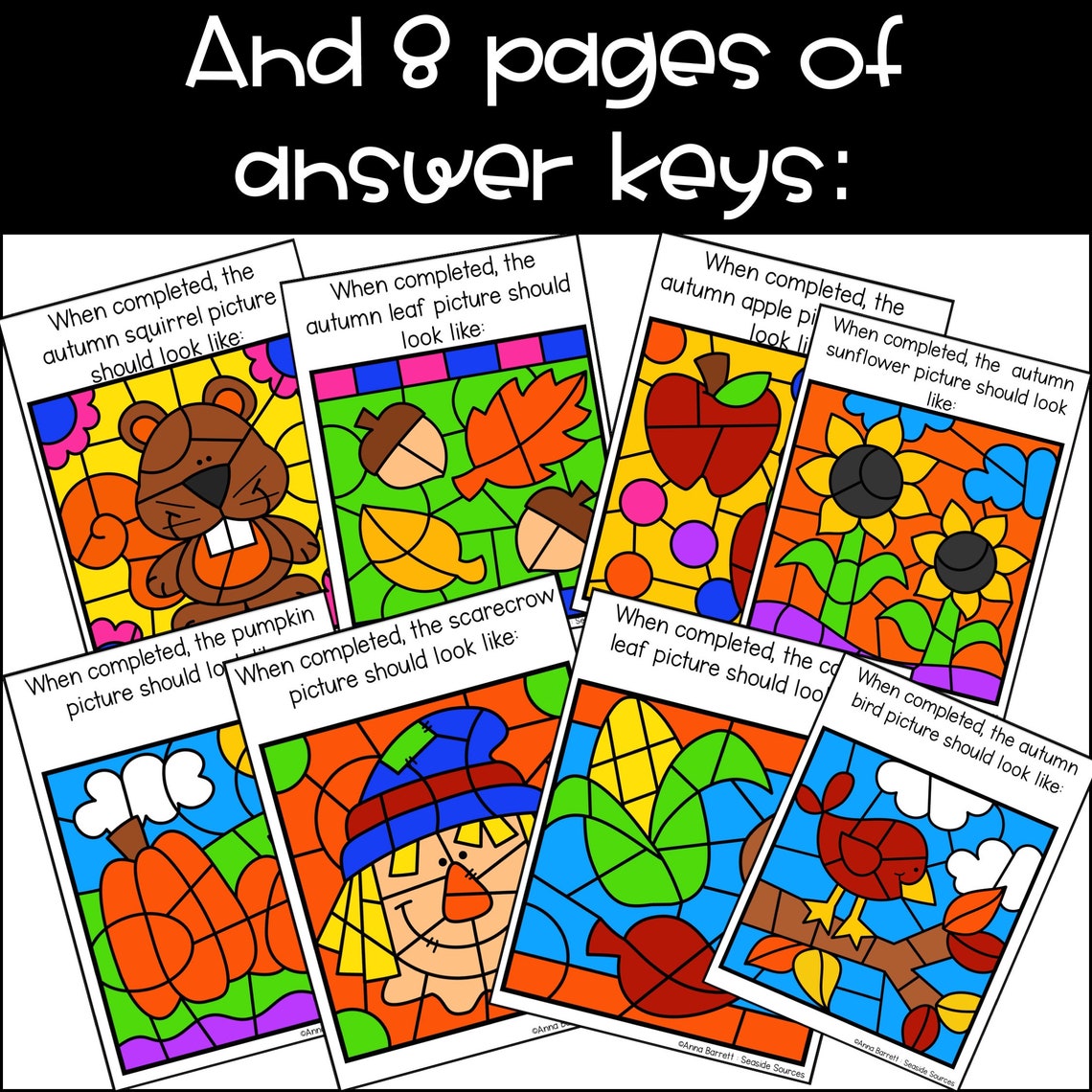 Fall Color by Sight Words - Etsy