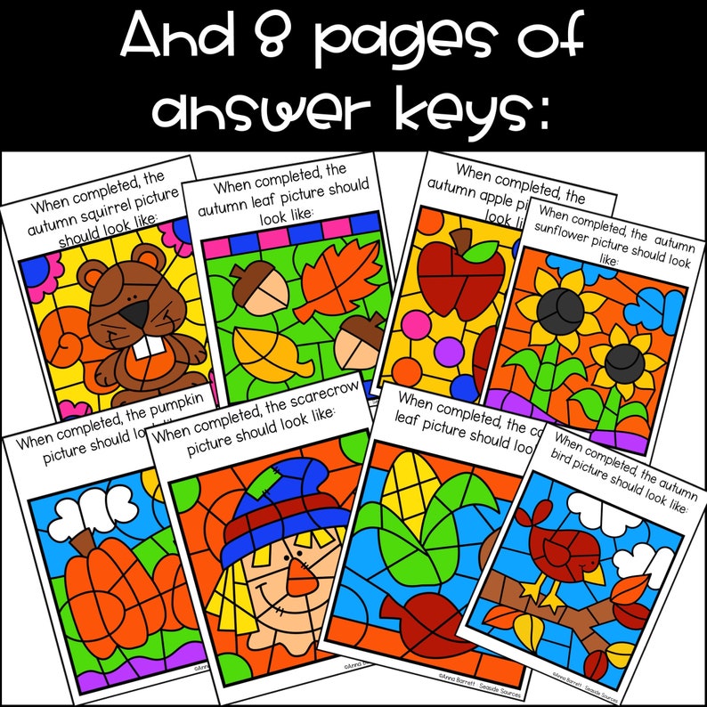 Fall Color by Sight Words - Etsy