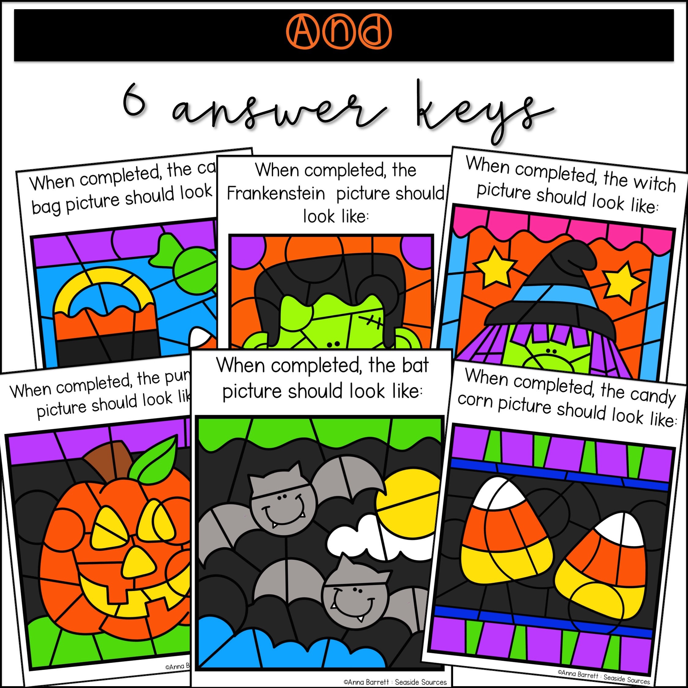 Halloween Color by Sight Words - Etsy