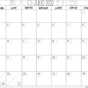 Spanish Calendar, Editable Calendar, Digital Calendar, Editable Spanish ...