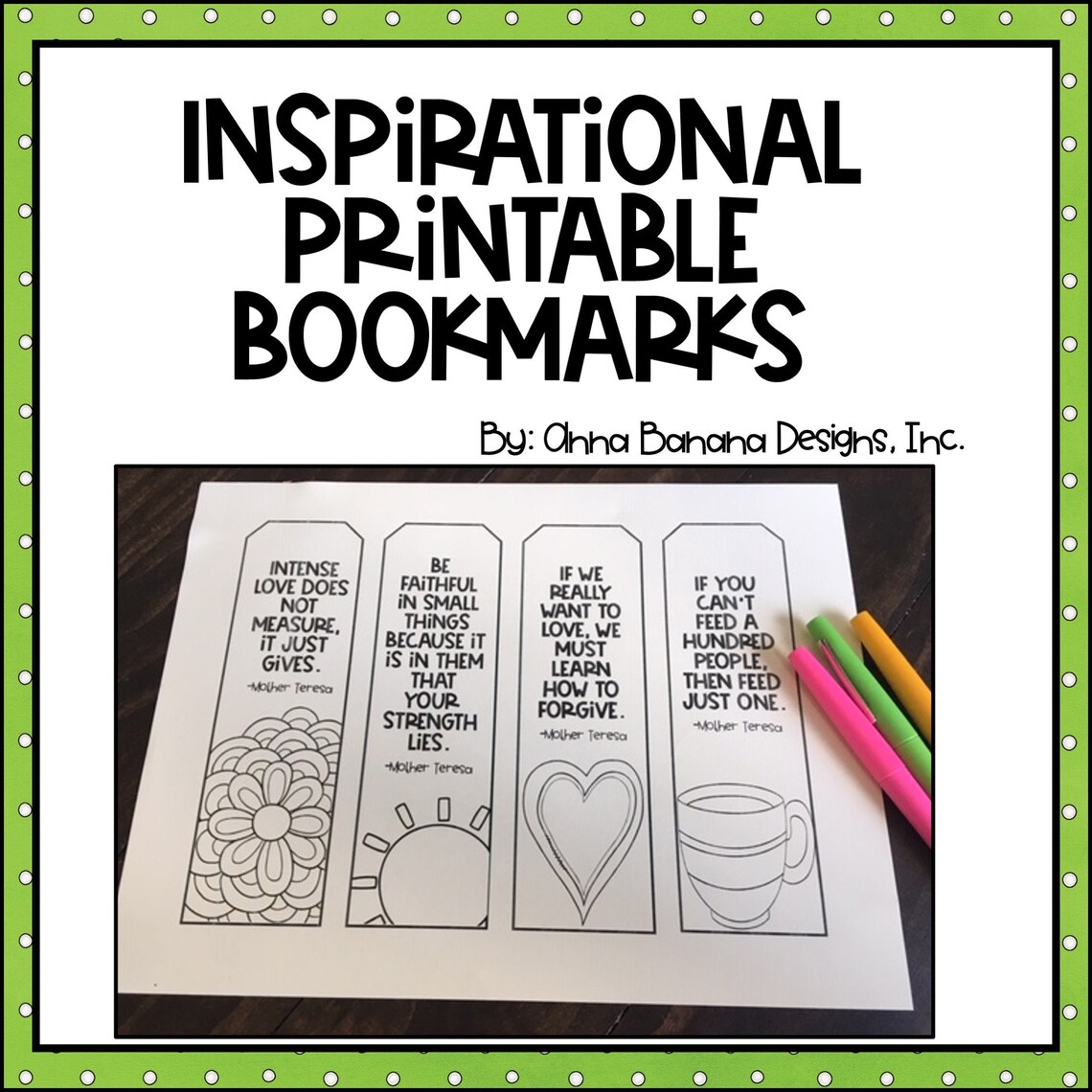 Inspirational Bookmarks to Color | Inspirational Bookmarks for Women ...