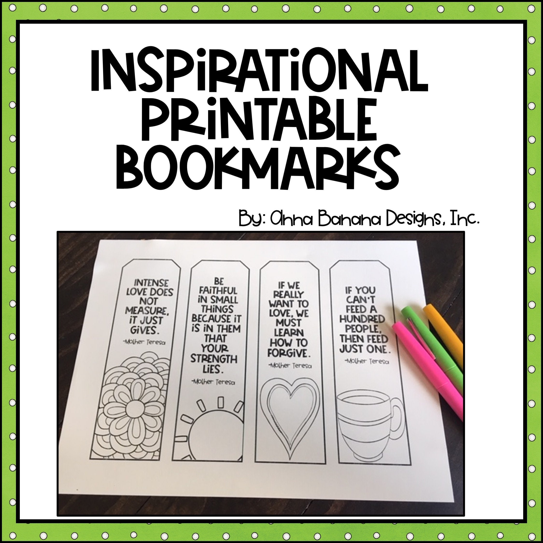 Inspirational Bookmarks to Color | Inspirational Bookmarks for Women ...