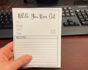 Printable Message Form, Missed Call PDF, Phone Message Memo Template ...