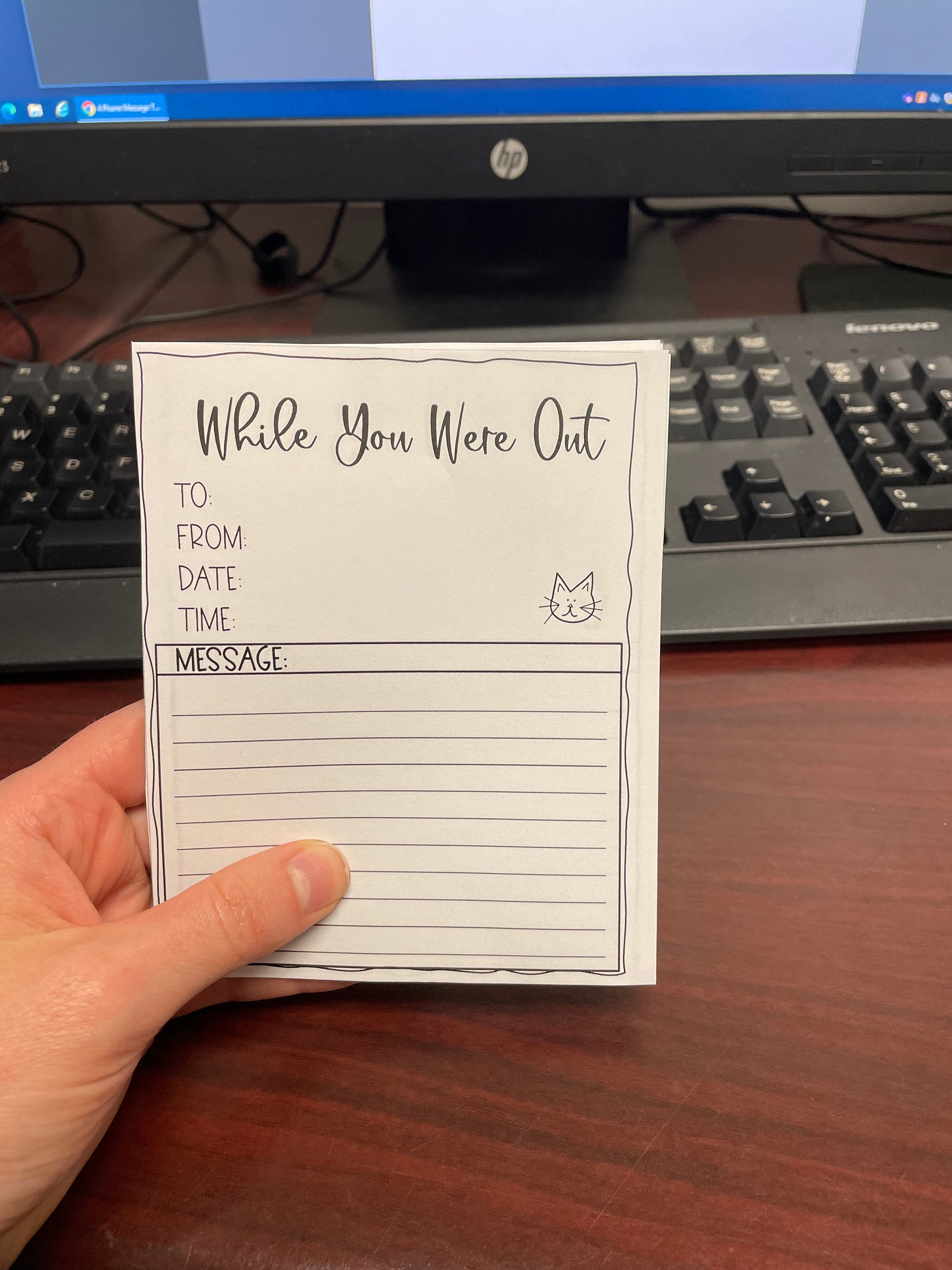 Phone Message Template - Etsy