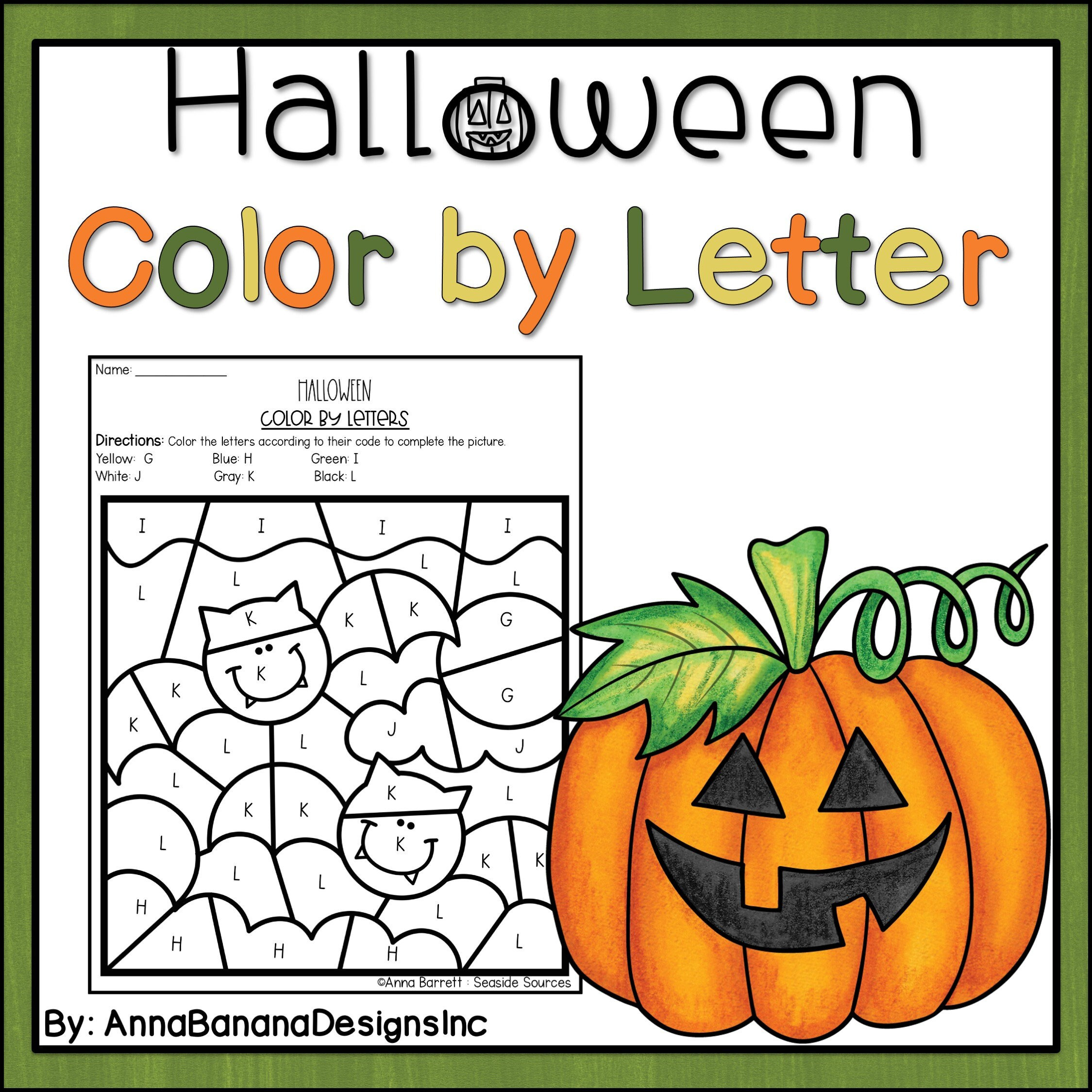Halloween Color By Letter