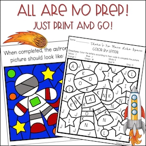 Color by Letter-outer Space, Color by Letter Coloring, Coloring Pages ...