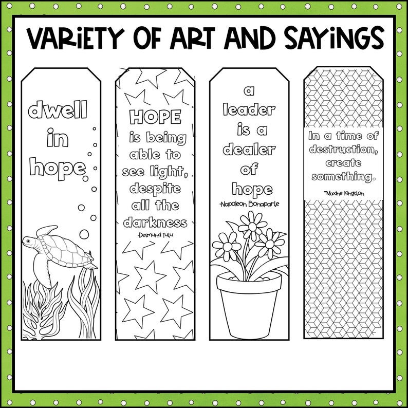 Inspirational Bookmarks to Color | Inspirational Bookmarks for Women ...