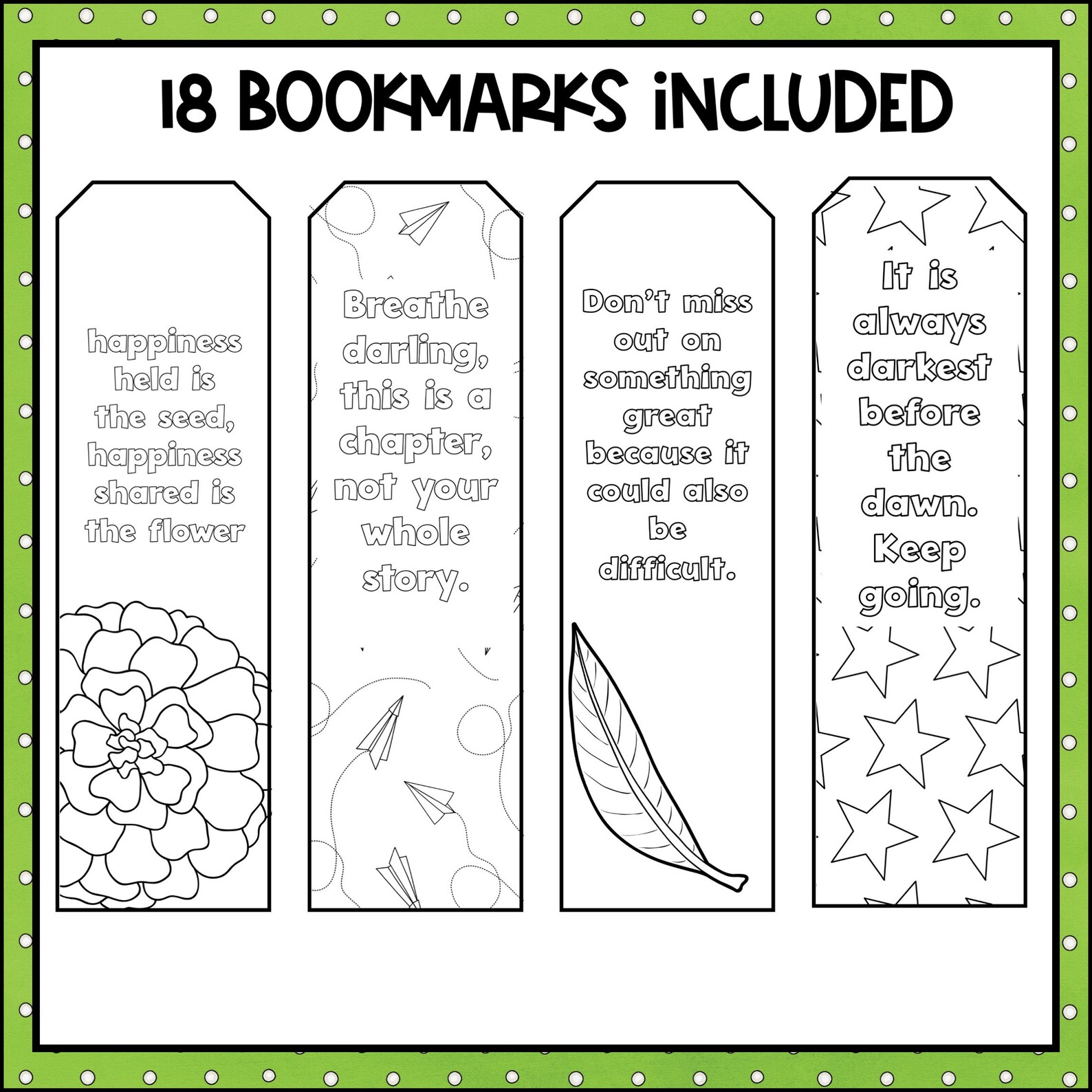 Inspirational Bookmarks to Color | Inspirational Bookmarks for Women ...