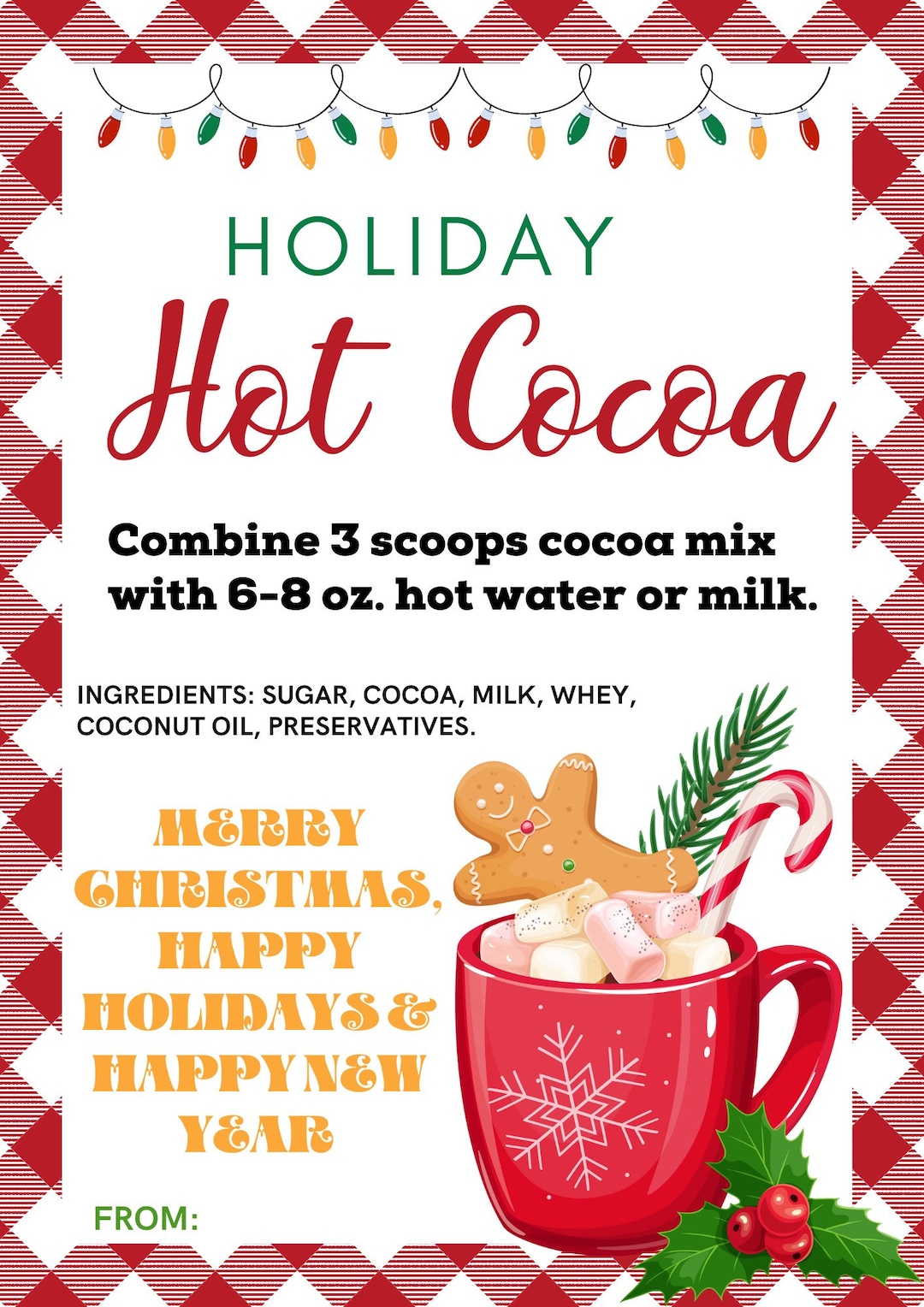 Hot Cocoa Jar Labels | Hot Cocoa Jar Tags | Hot Chocolate Favors - Etsy