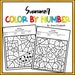 Color by Number Summer, Color by Number Coloring, Color by Number for ...