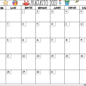 Spanish Calendar, Editable Calendar, Digital Calendar, Editable Spanish ...