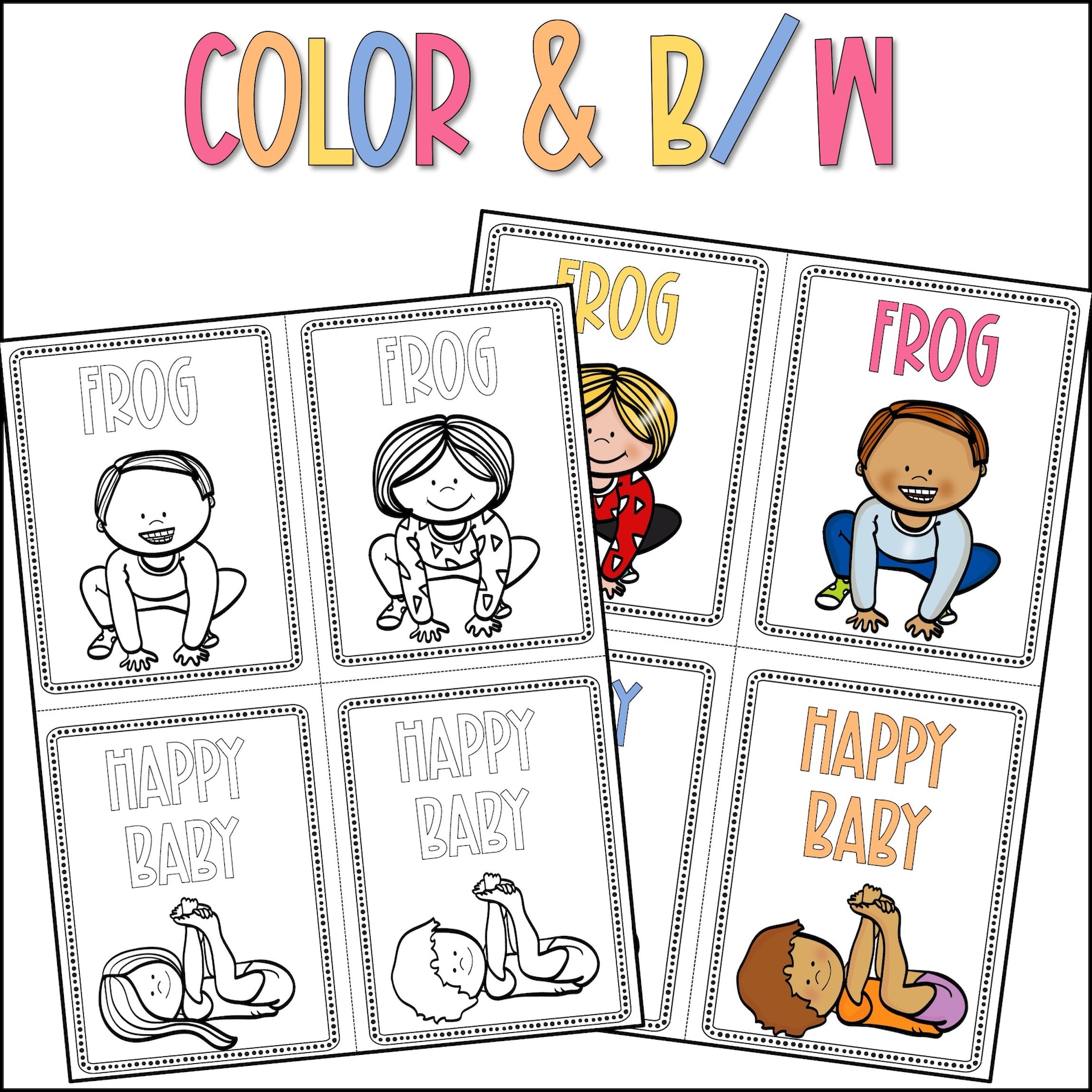 Yoga Cards for Kids, Yoga Cards, Yoga Cards Laminate, Yoga for Kids ...