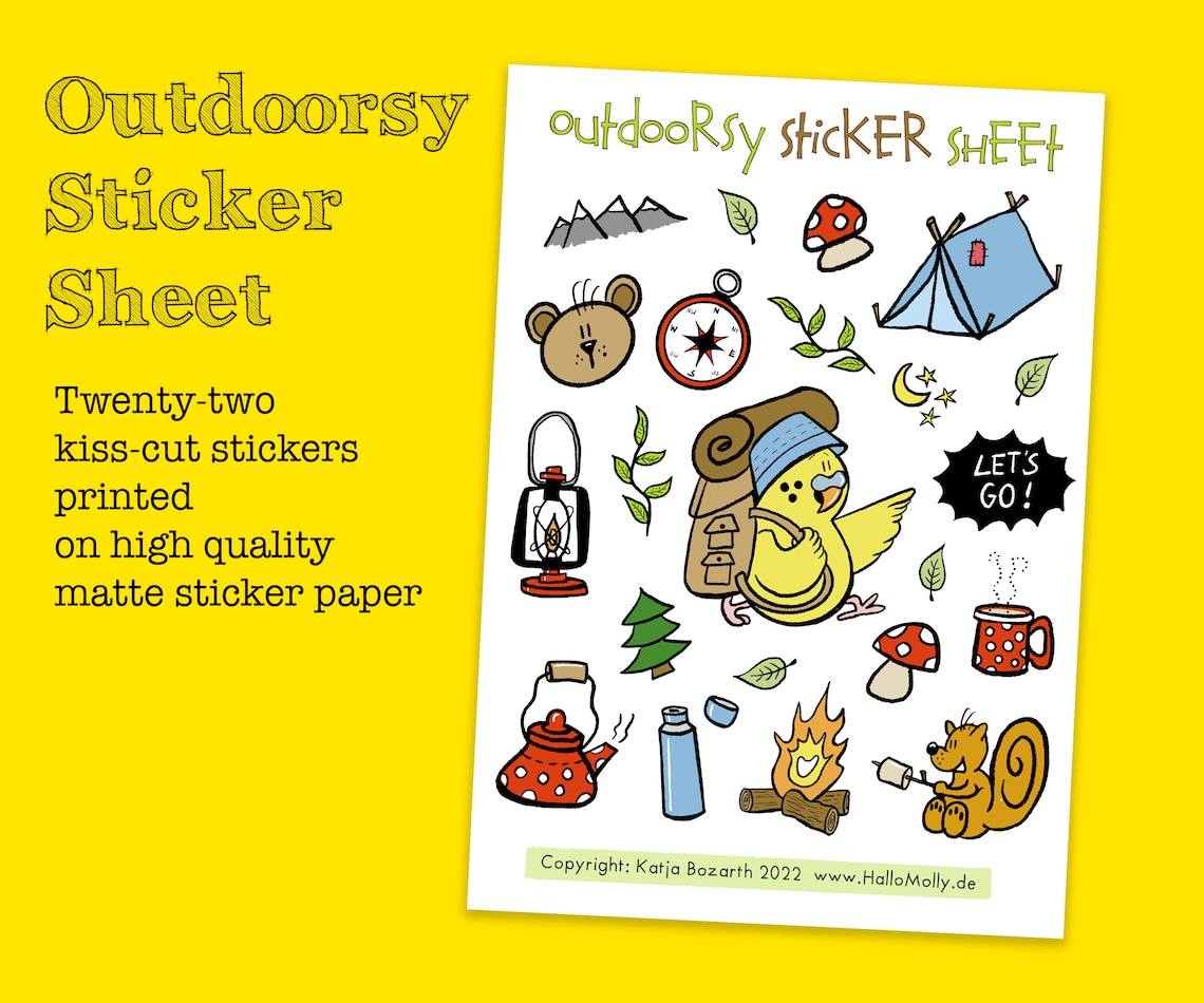 Australia Sticker Sheet - Kiss Cut Stickers on Matte Paper - Cute Funny ...