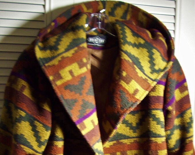 Coat Large, Aztec Heavy Wrap Coat by Braetan. FIVE STAR Sought After ...