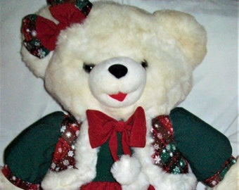 Christmas teddy bear | Etsy