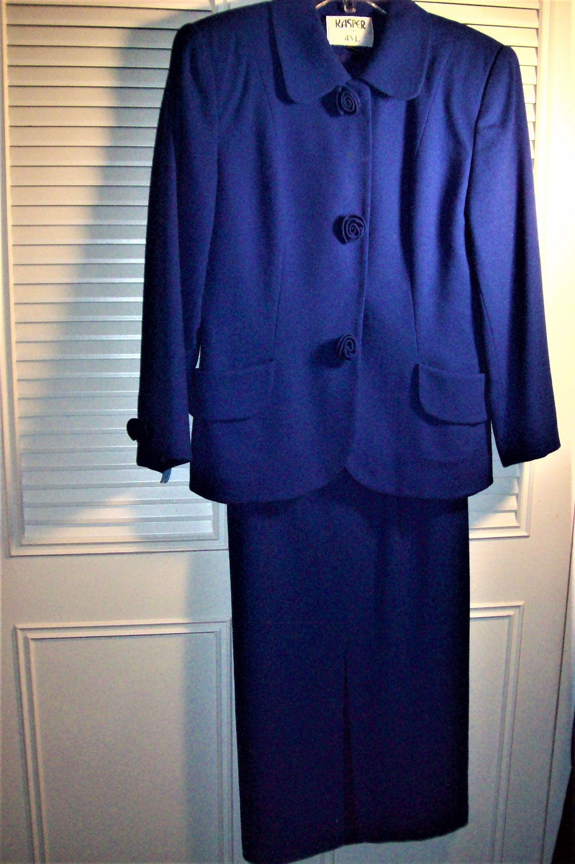 Suit, Skirt Suit by Kasper, Royal Blue Maxi GORGEOUS Size 6, Suit ...