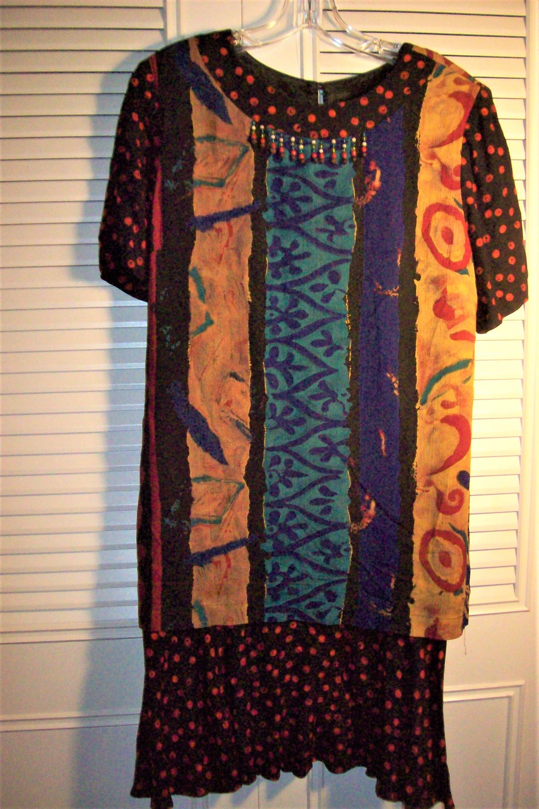 Dress 12, Carole Little Middy Dress, PRICE ALERT Beaded Trim, Polka Dot ...