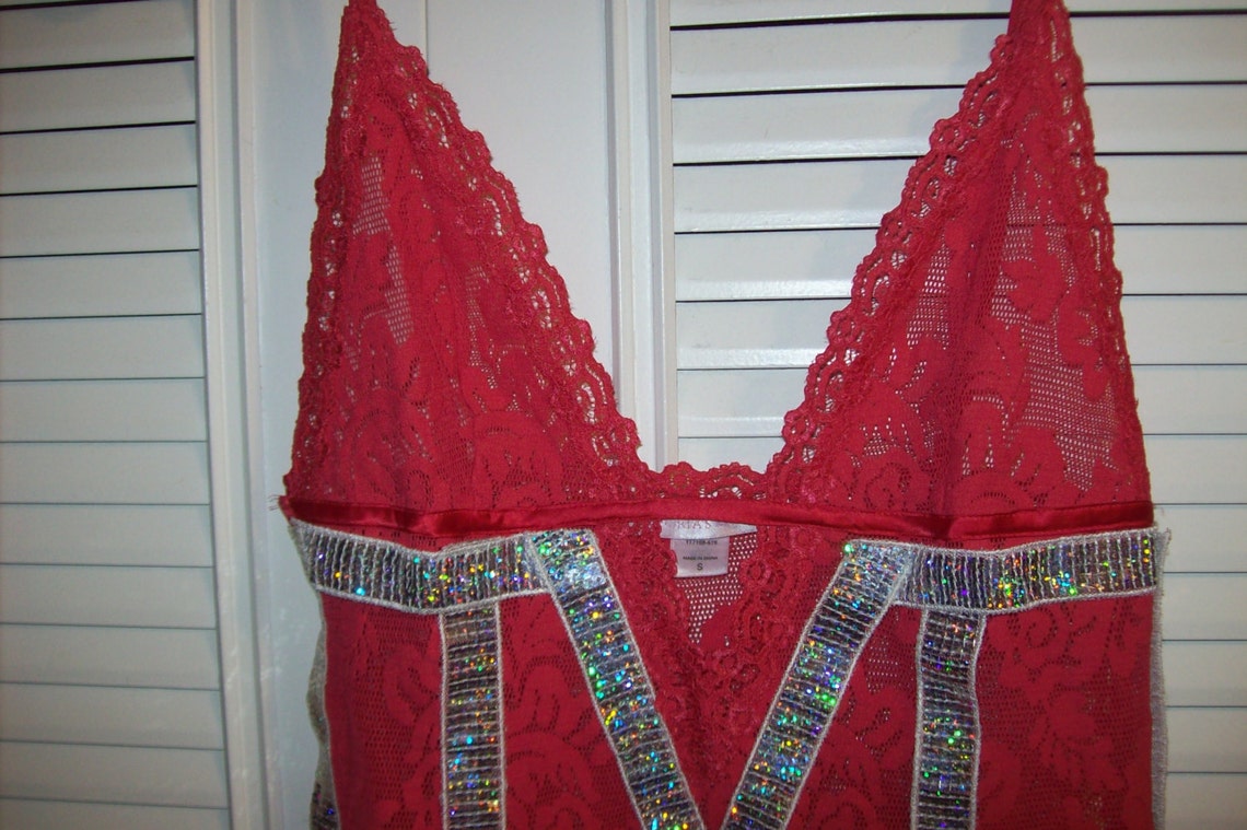 Teddy Small Vintage Red Lace Valentine Teddy W Silver Trim by - Etsy