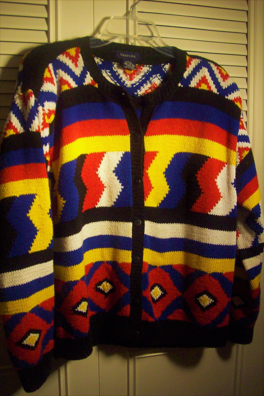 Sweater L XL, Eagles Eye Hand-knitted Aztec Flavored, Southwest ...
