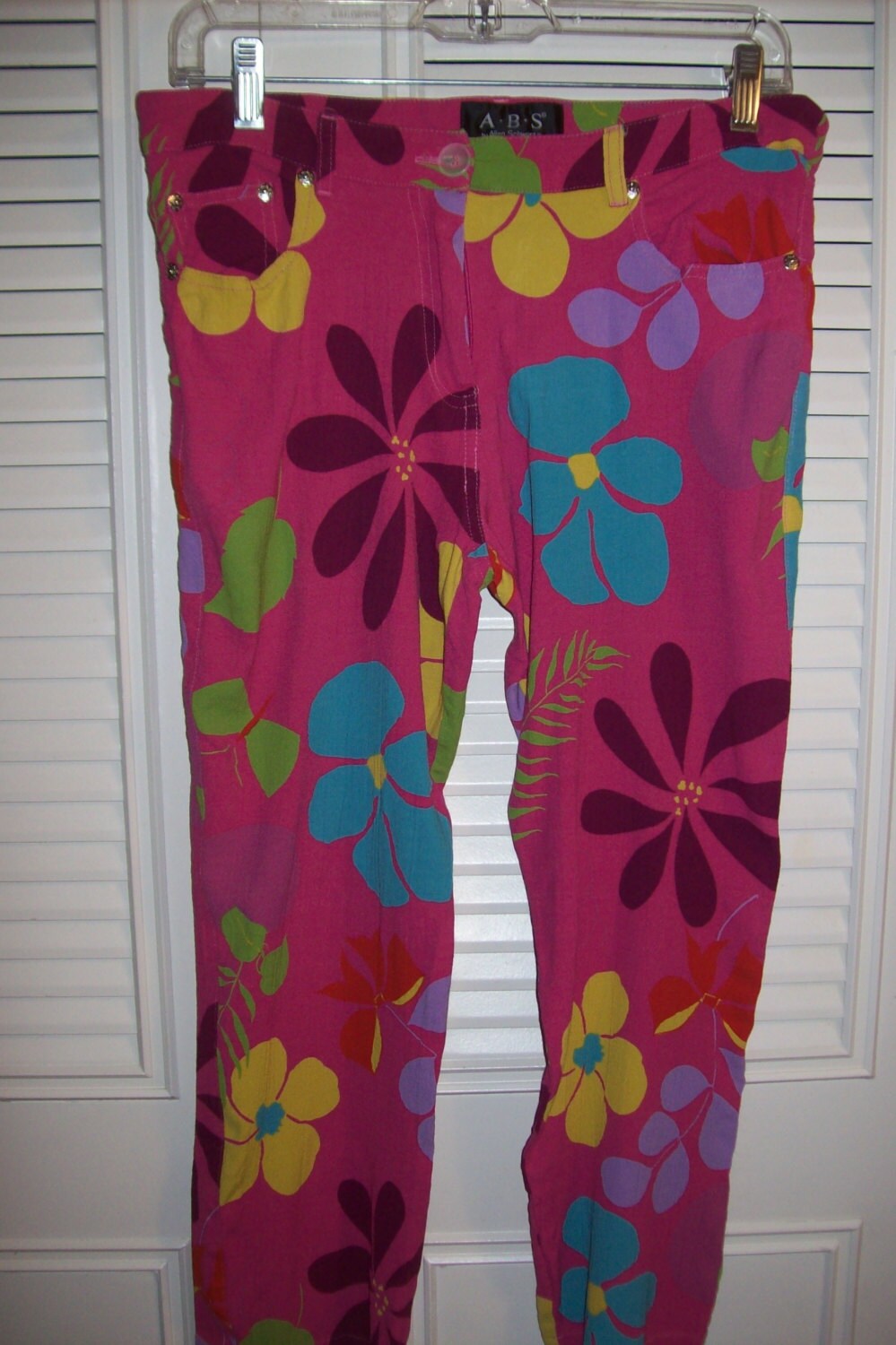 A B S Allen Schwartz Skinny Crinkle Stretchy Capris Pants 12-14 Today ...