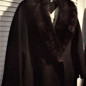 Coat 10, Seymour Fox Black Wool and Silk Double Breasted Coat for Woolf ...
