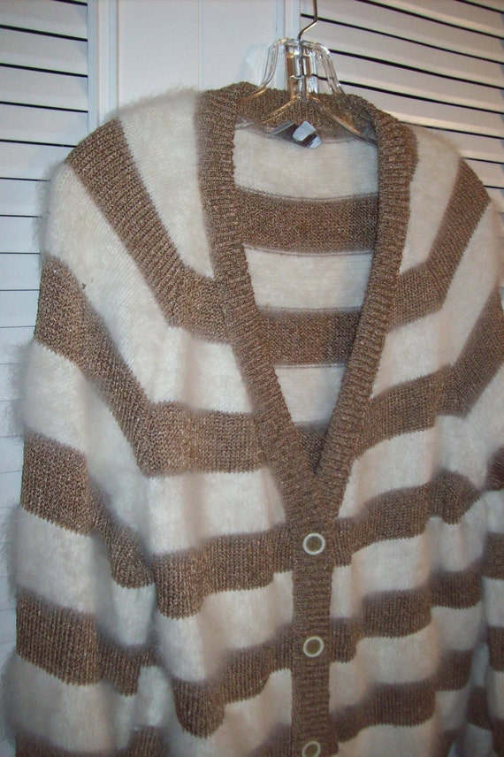 Vintage Angora, Silk, Wool Cardigan by Joanie Rome! … - Gem