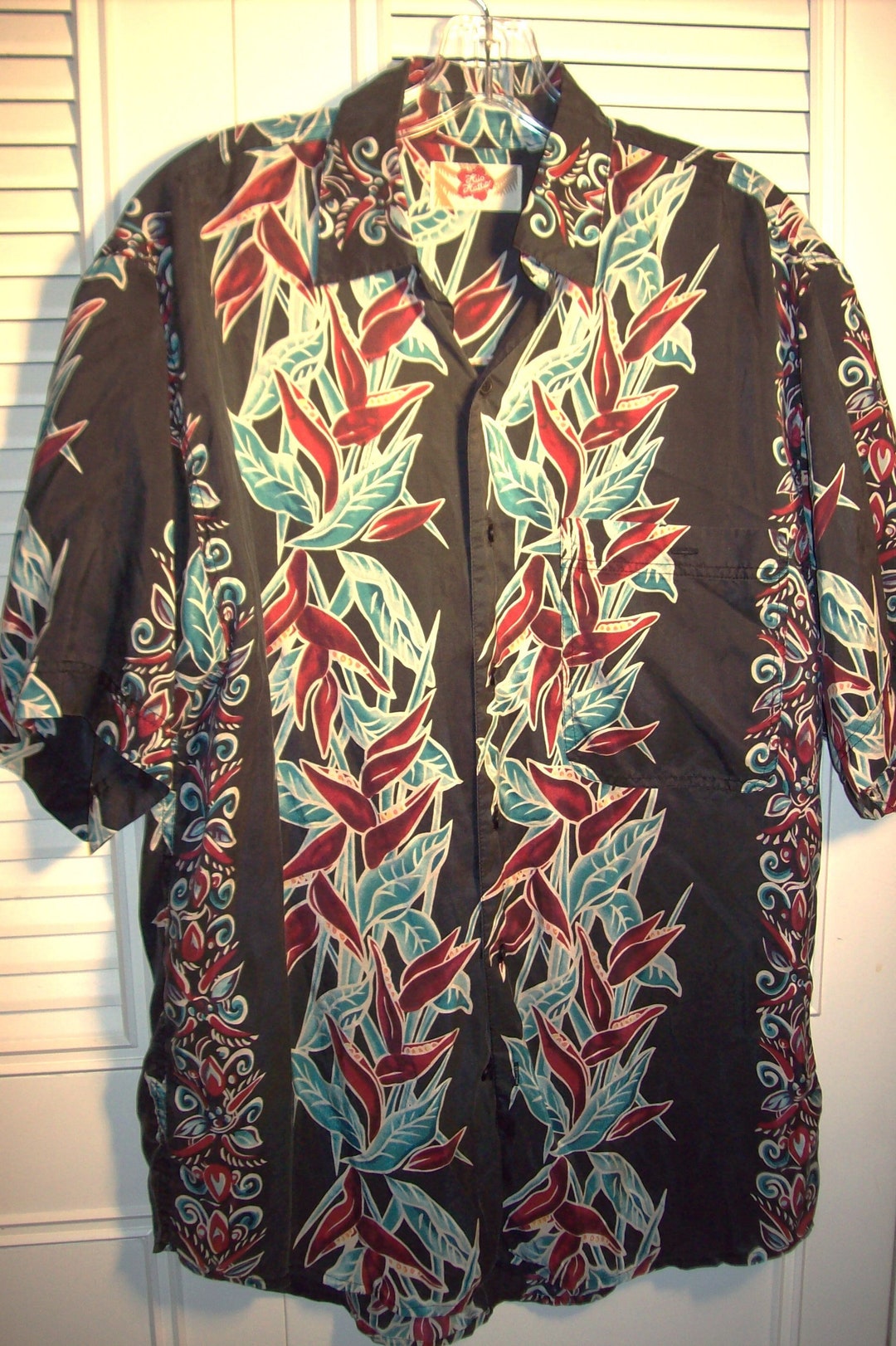 Shirt Large, Men's Hilo Hattie Silk Shirt, Original Hilo Hattie, Sought ...