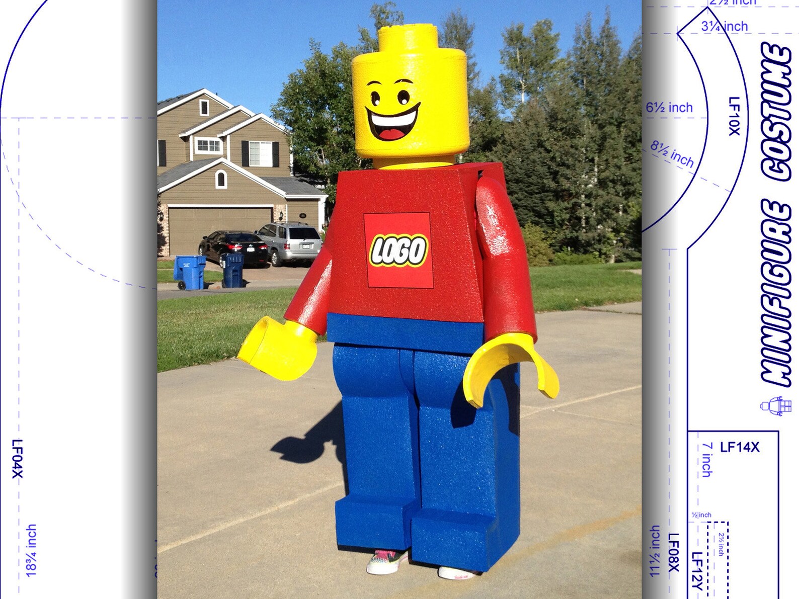 Costume Tutorial: LEGO Inspired Child Minifigure Costume DIY Patterns ...