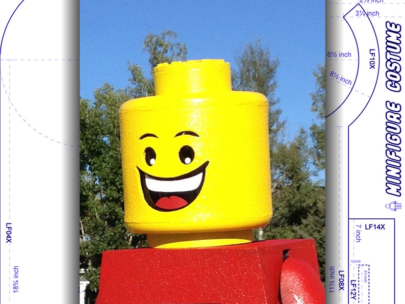 Costume Tutorial: LEGO Inspired Minifigure Head Costume. DIY Patterns ...