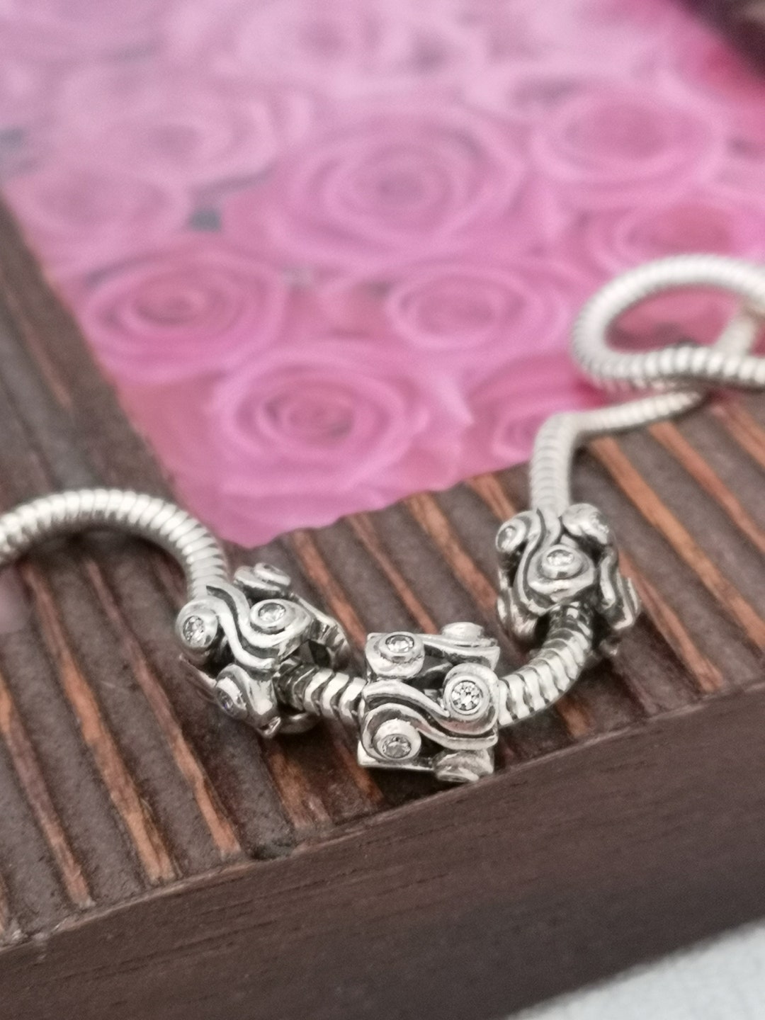 European Charm Bead Sterling Silver 2 DESIGNS Sparkly - Etsy