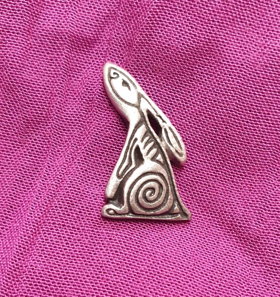 Spiral Hare Pin Badge - Etsy