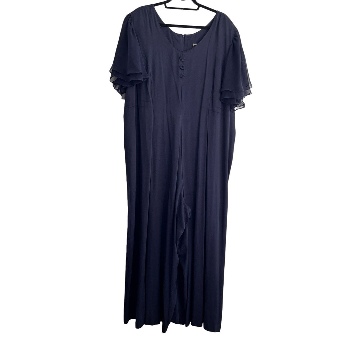 Vintage Jacque and Koko Wide Leg Jumpsuit Plus Sz 22 Back Zipper ...