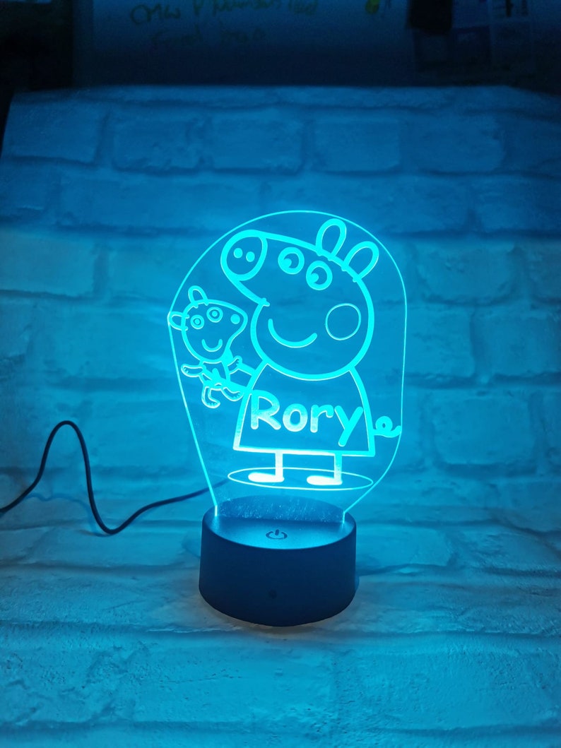 Peppa Pig LED Colour Changing Light up Sign With Name can Be - Etsy