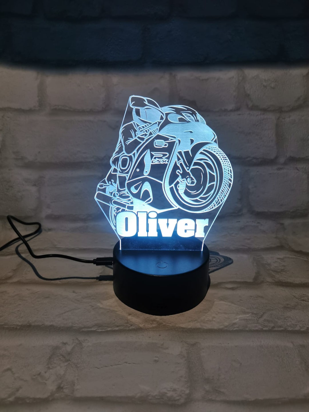 Super Bike LED Colour Changing Light up Sign With Name |can Be ...