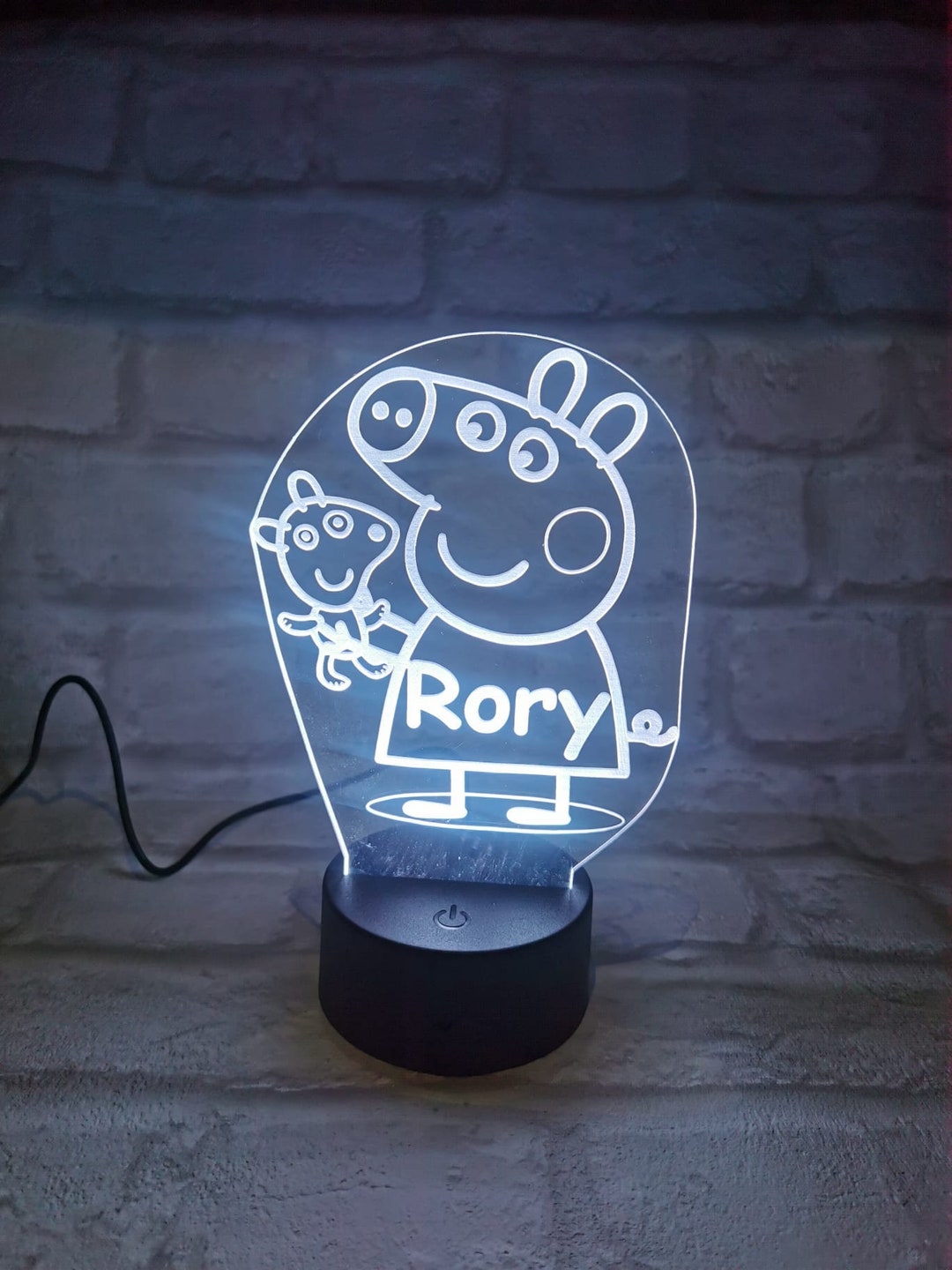 Peppa Pig LED Colour Changing Light up Sign With Name |can Be ...
