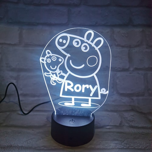 Peppa Pig LED Colour Changing Light up Sign With Name can Be - Etsy