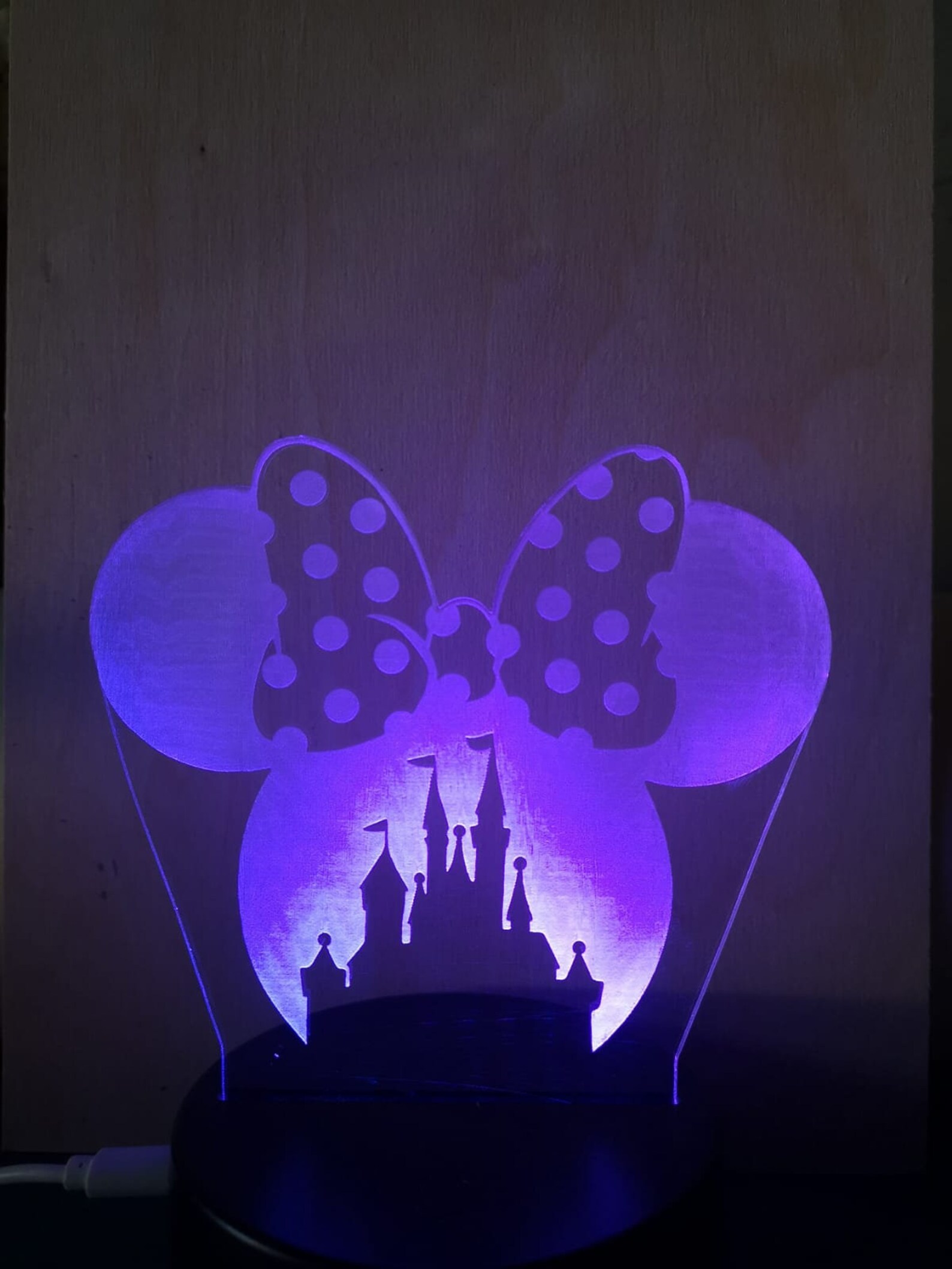 Minnie Mouse Disney LED Colour Changing Light up Sign. Can Be - Etsy UK