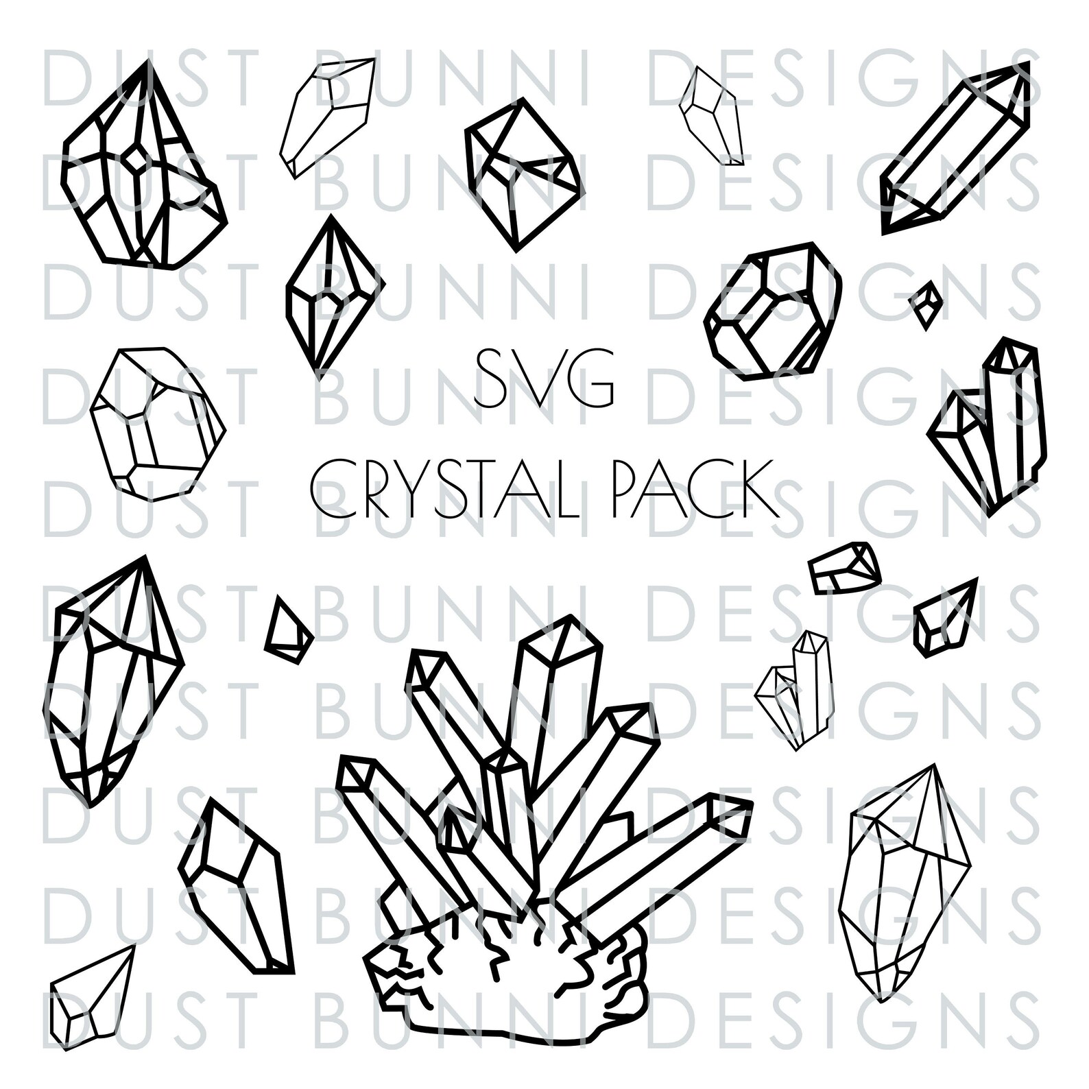Crystal Pack - SVG Downloadable Cut Files - Etsy