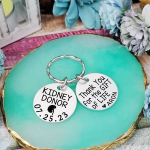Organ Donor Keychain, Living Donor Gift, Thank You for the Gift of Life ...
