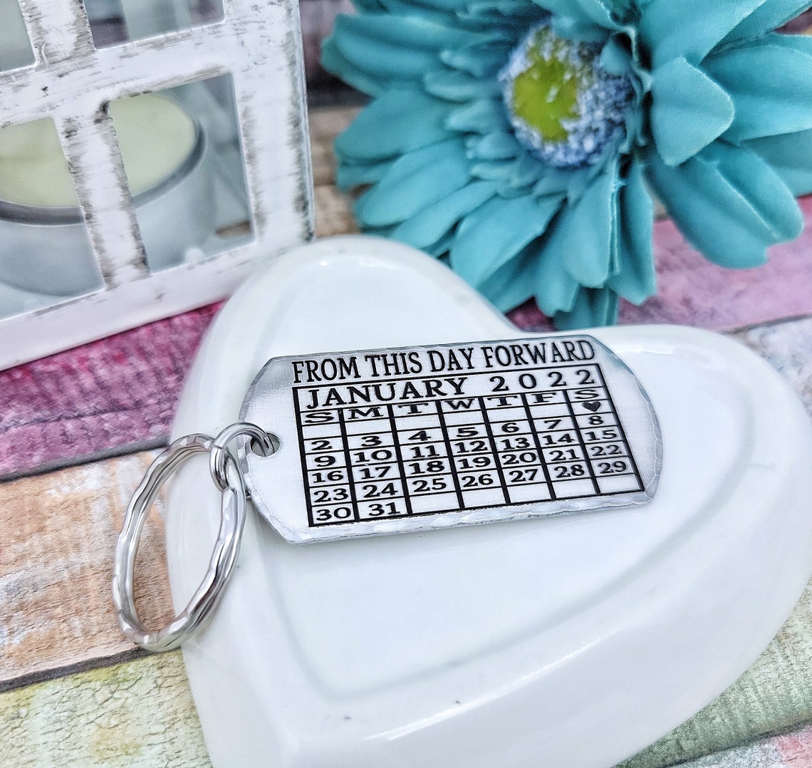 Sobriety Keychain, Sober Date Calendar Gift, Sobriety Gift, Sobriety ...