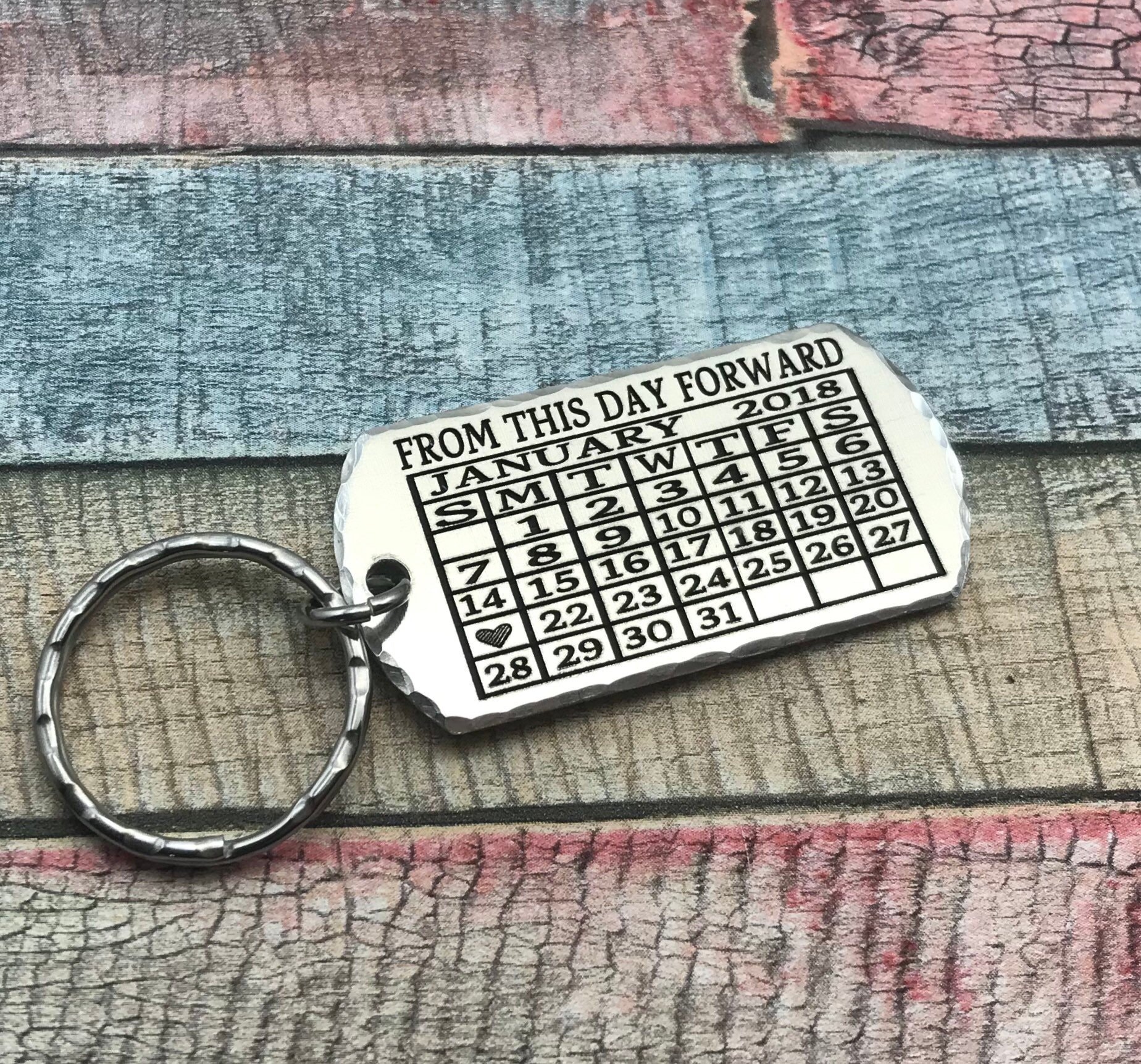 Sobriety Keychain, Sober Date Calendar Gift, Sobriety Gift, Sobriety ...