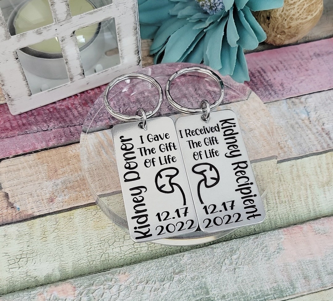 Gift of Life Keychain, Kidney Donor, Kidney Recipient, Custom Organ ...
