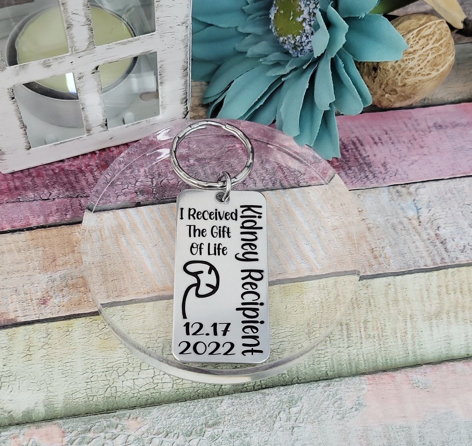 Gift of Life Keychain, Kidney Donor, Kidney Recipient, Custom Organ ...