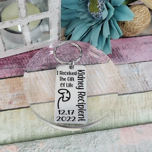 Gift of Life Keychain, Kidney Donor, Kidney Recipient, Custom Organ ...
