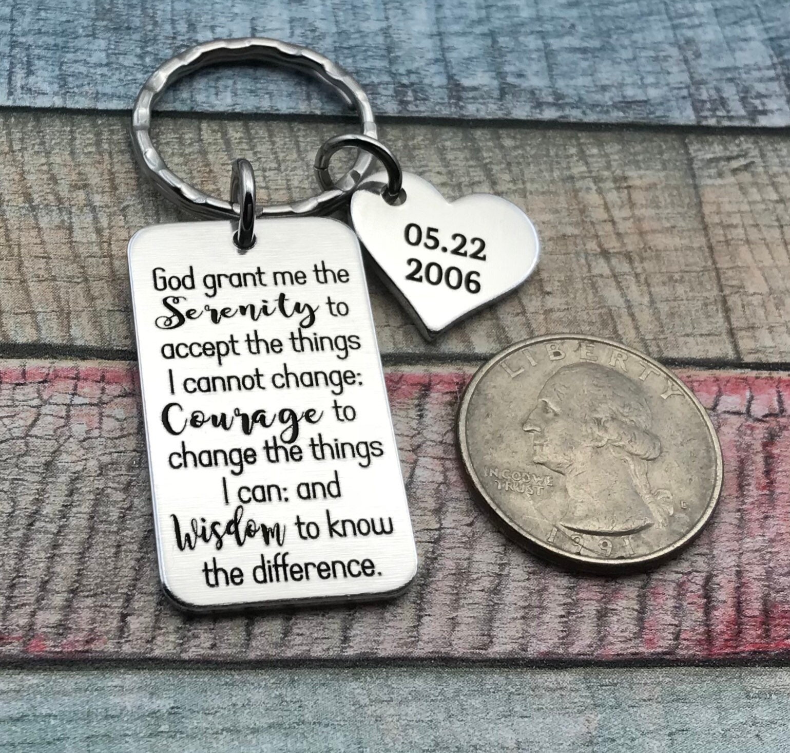 Sobriety Keychain Custom Recovery gift Sobriety gift for | Etsy