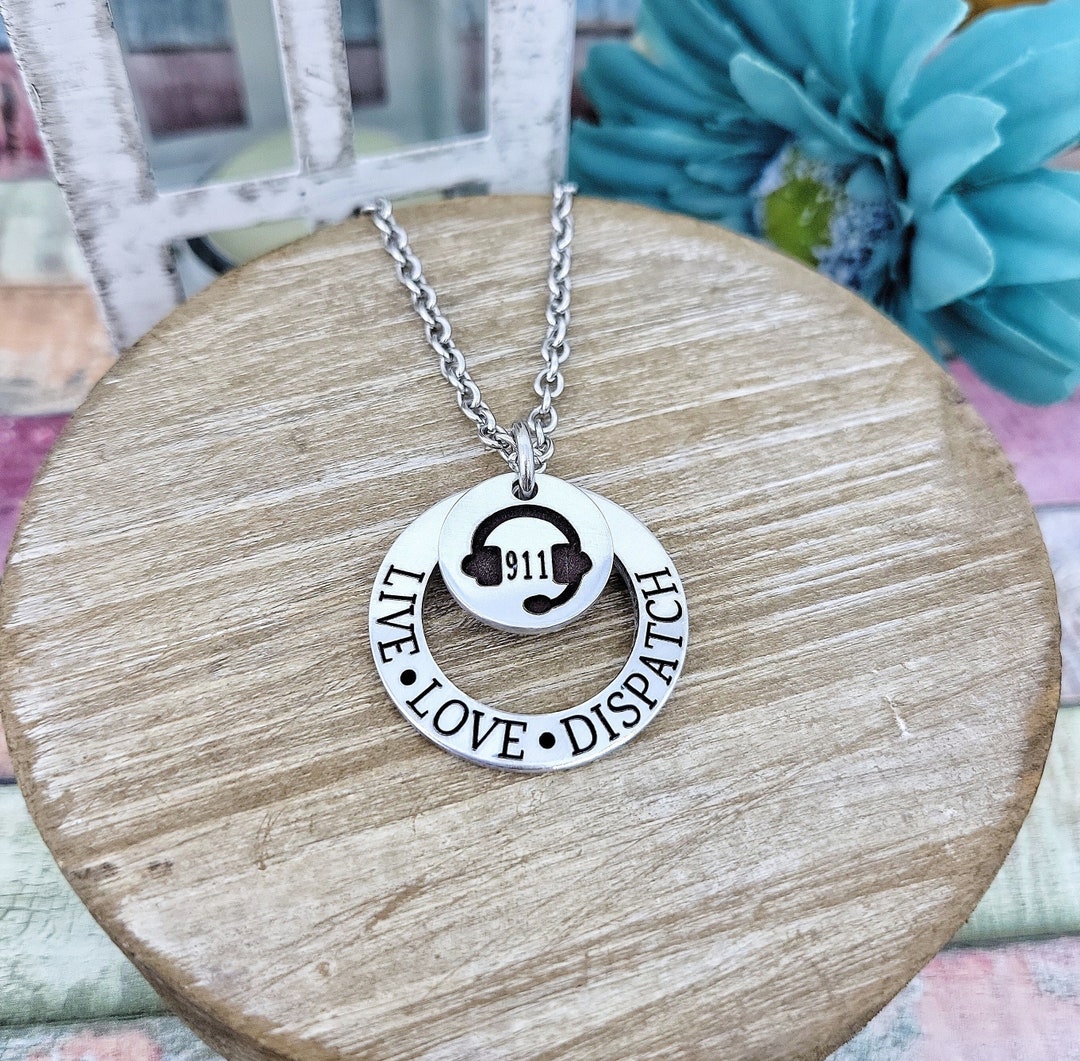 911 Dispatcher GIFT, Live Love Dispatch, Thin Gold Line, Dispatcher ...
