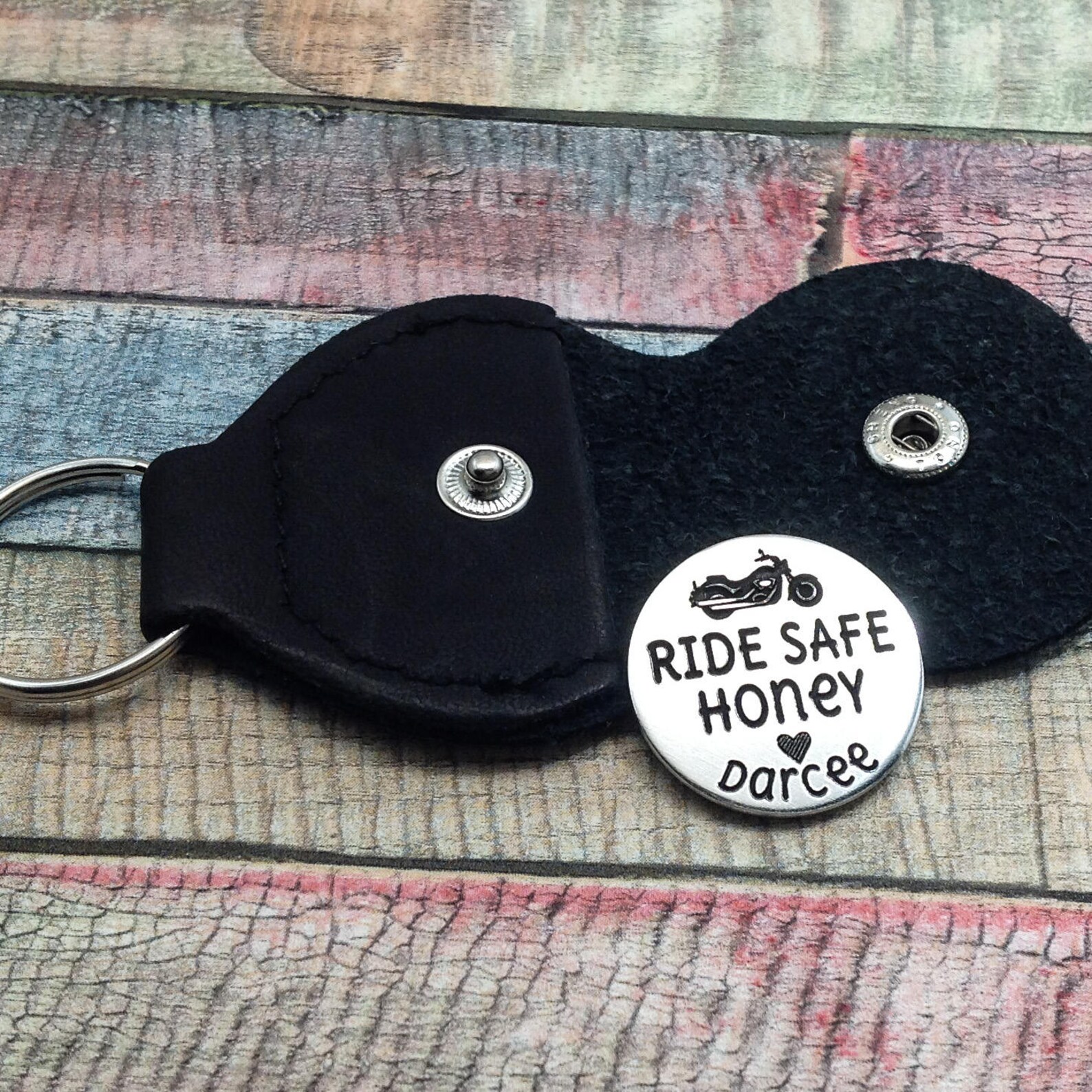 Ride Safe Key Ring, Biker Gift, Motorcycle Driver Key Ring, Motorcycle ...
