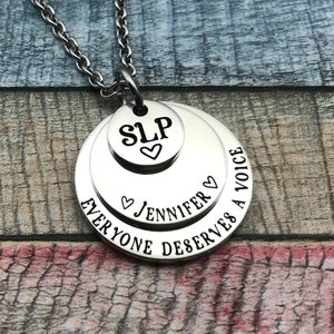 Speech Therapy Gift, Speech Therapist Jewelry, SLP Gift, SLPA Gift, Speech Therapist Graduation ...