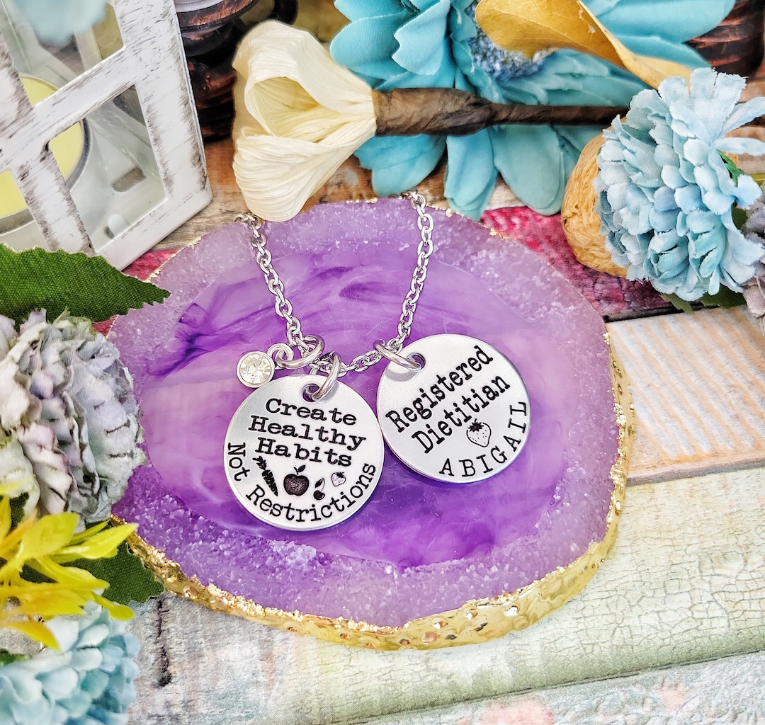 Registered Dietitian Necklace, Nutritionist RD Staff Gift, Nutritionist ...